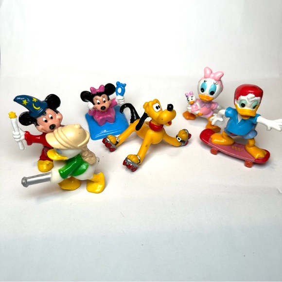 Disney | Toys | Vintage Disney Pvc Figures Sorcerer Mickey Minnie Pluto ...